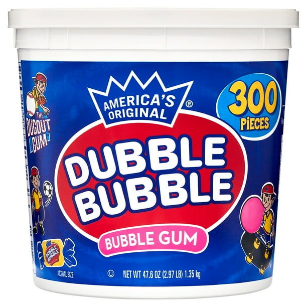 Dubble Bubble Gum, Individually Wrapped, Peanut Free & Gluten Free, 300 ...