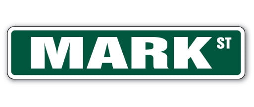 MARK Street Sign Childrens Name Room Sign | Indoor/Outdoor | 36" Wide ...