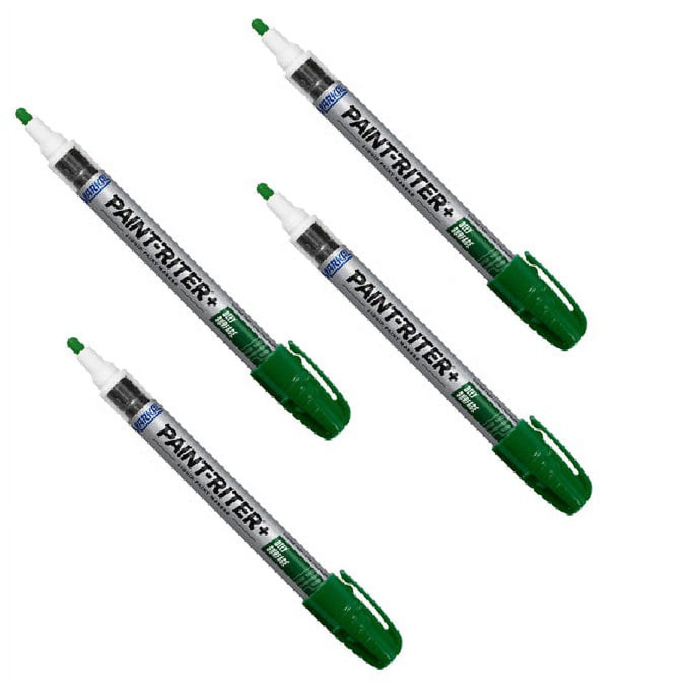 MARKAL 96966 Paint-Riter Plus Oily Surface Paint Marker, Green, 4Pack ...