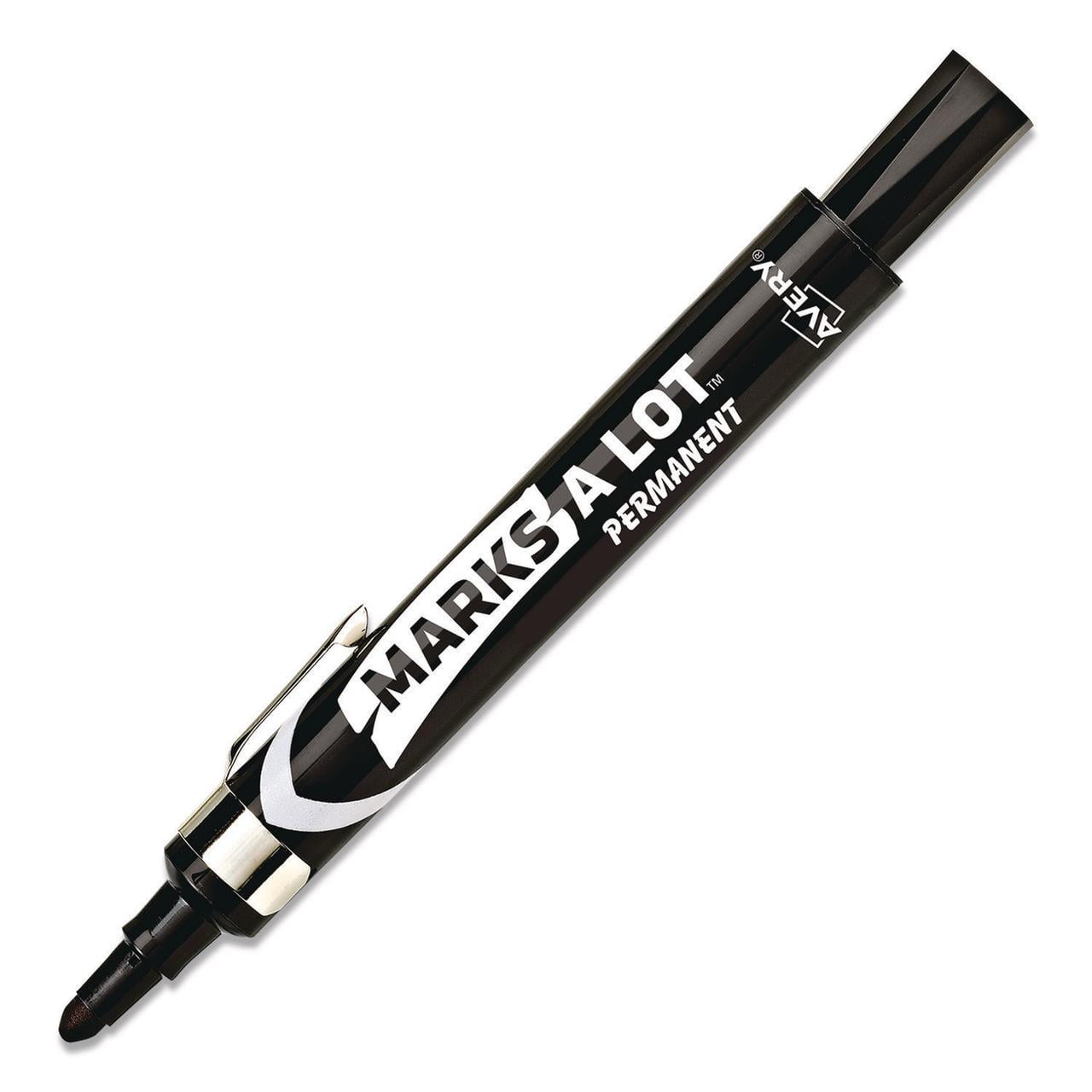MARKS A LOT Large Desk-Style Permanent Marker with Metal Pocket Clip ...