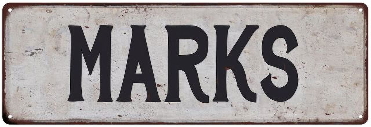 MARKS Vintage Look Rustic Chic Metal Sign 8x24 108240036286 - Walmart.com