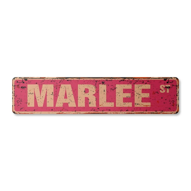 MARLEE Vintage Plastic Street Sign Childrens Name Room Sign | Indoor ...
