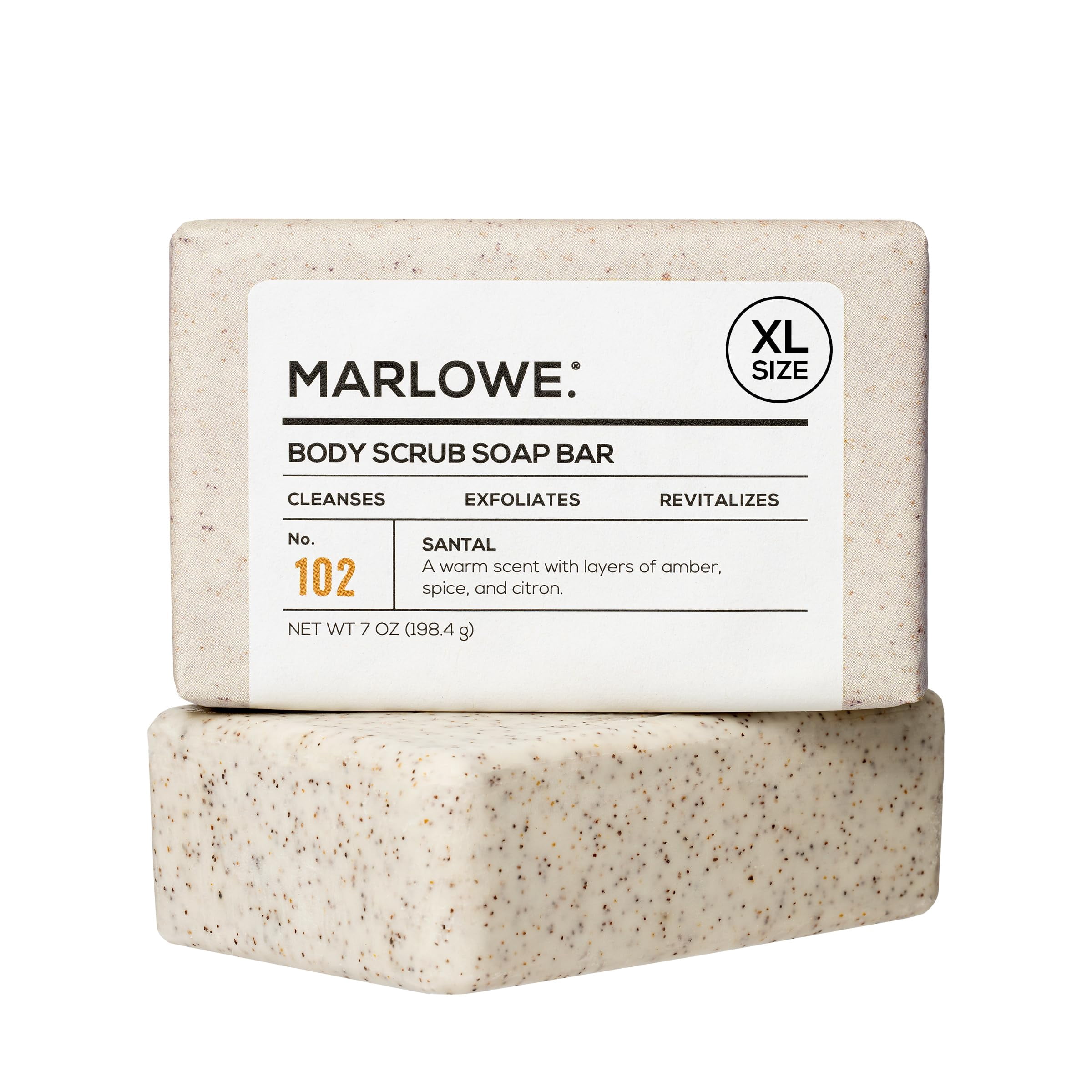 MARLOWE. No. 102 Body HMF23 Scrub Soap 7 oz, Santal, Exfoliating Soap ...