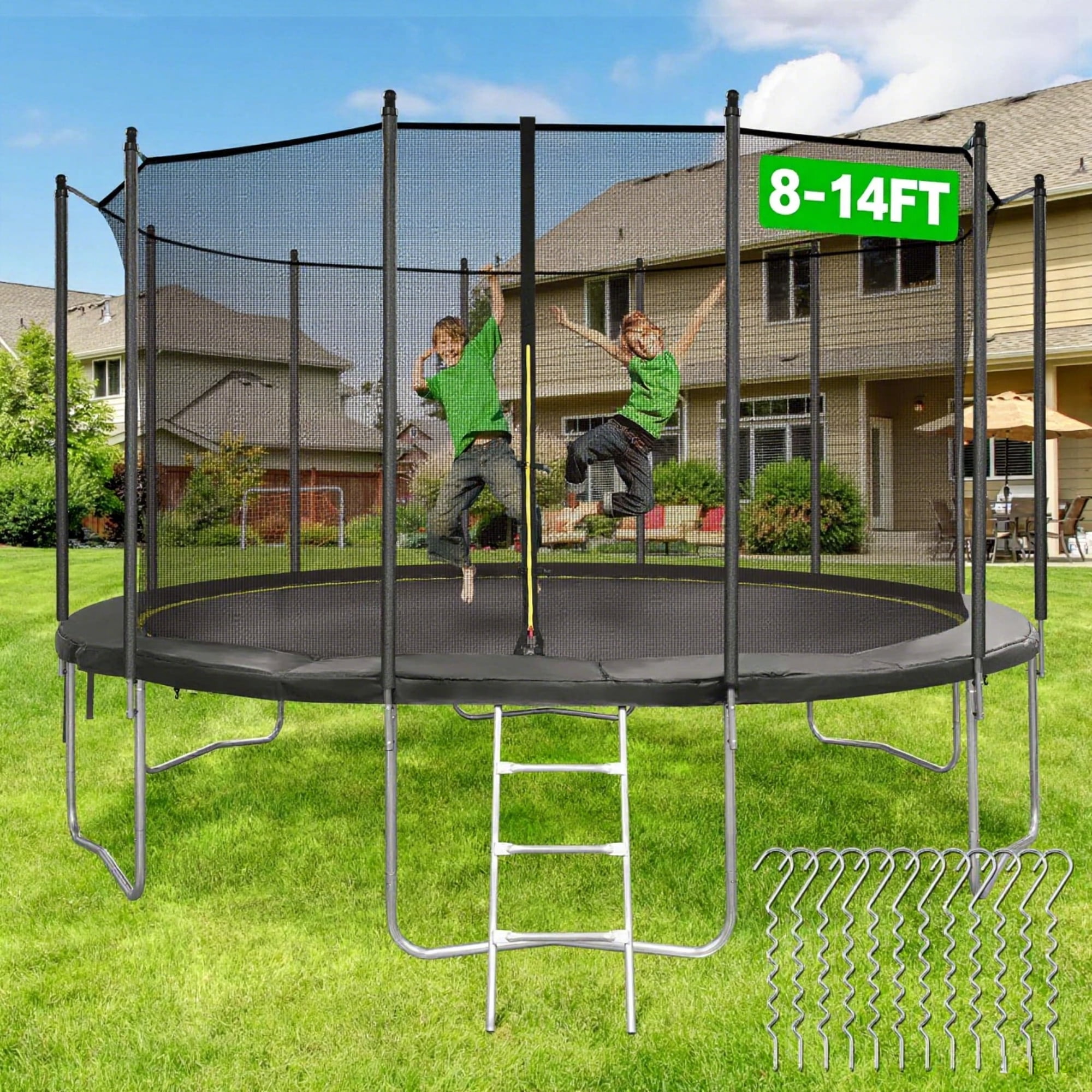 MARNUR 14FT Trampoline for Kids 330LBS Weight Capacity Trampoline with ...