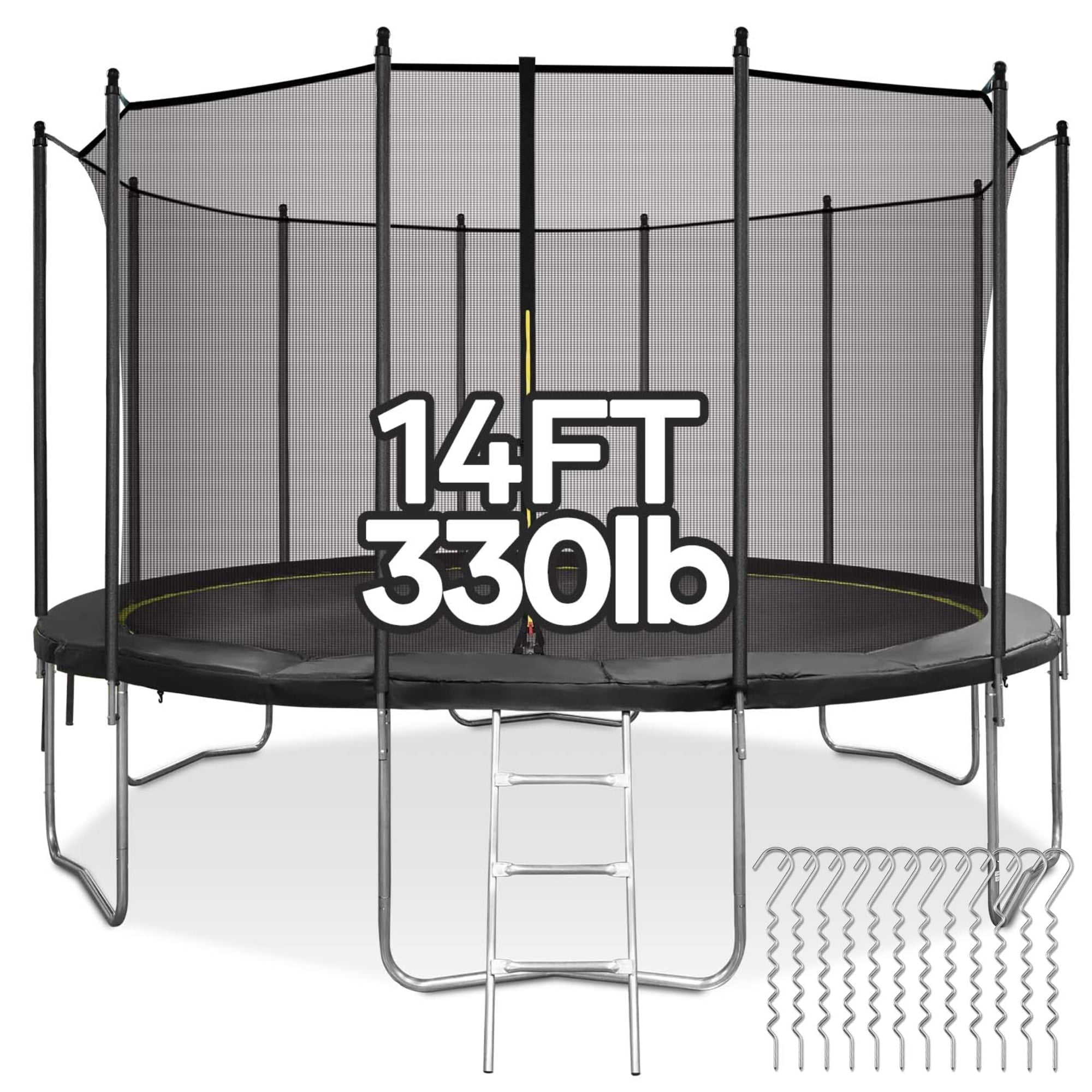 MARNUR 14FT Trampoline for Kids 330LBS Weight Capacity Trampoline with ...