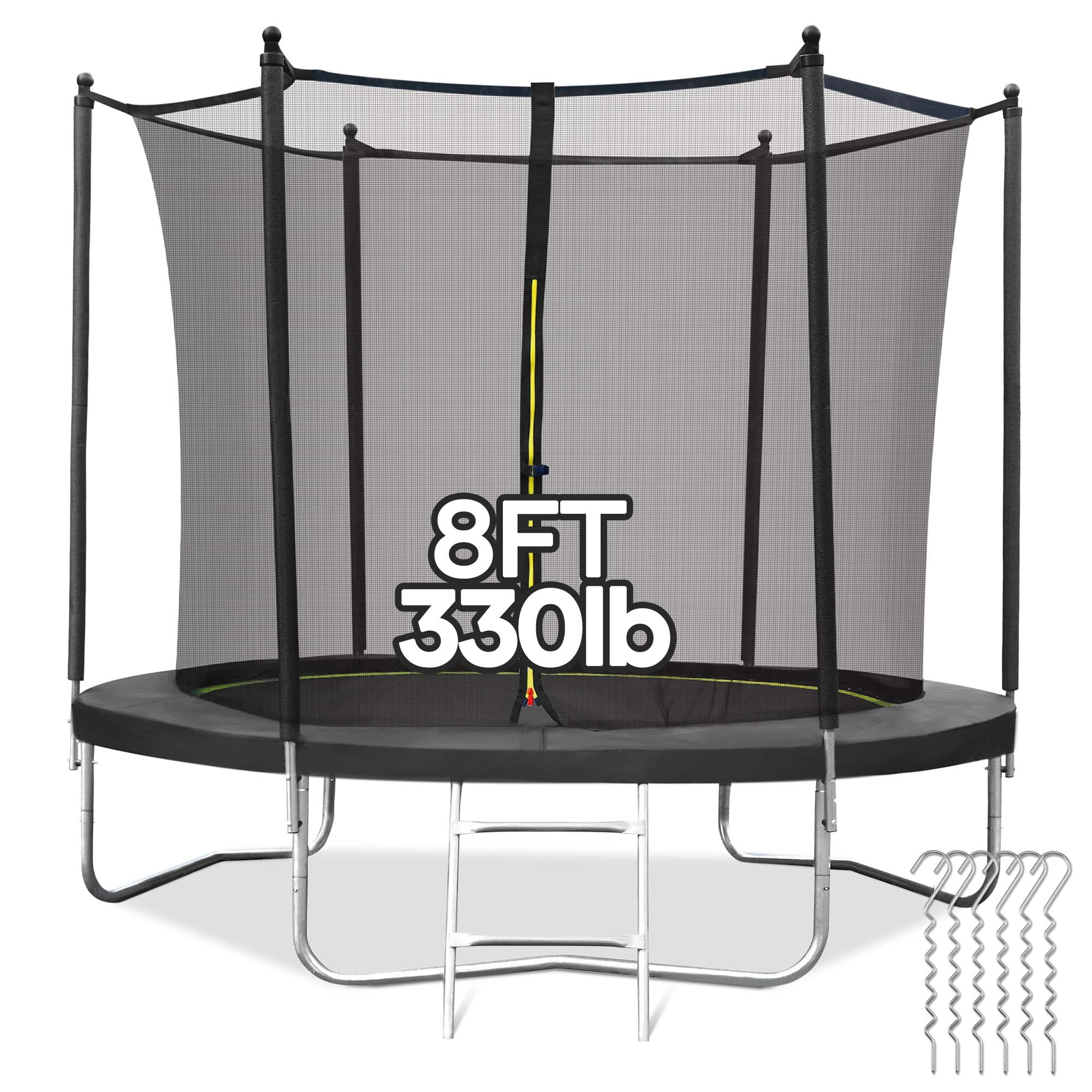 MARNUR 8 FT Trampoline for Kids Max Weight 330 LBS with Ladder, Safety ...