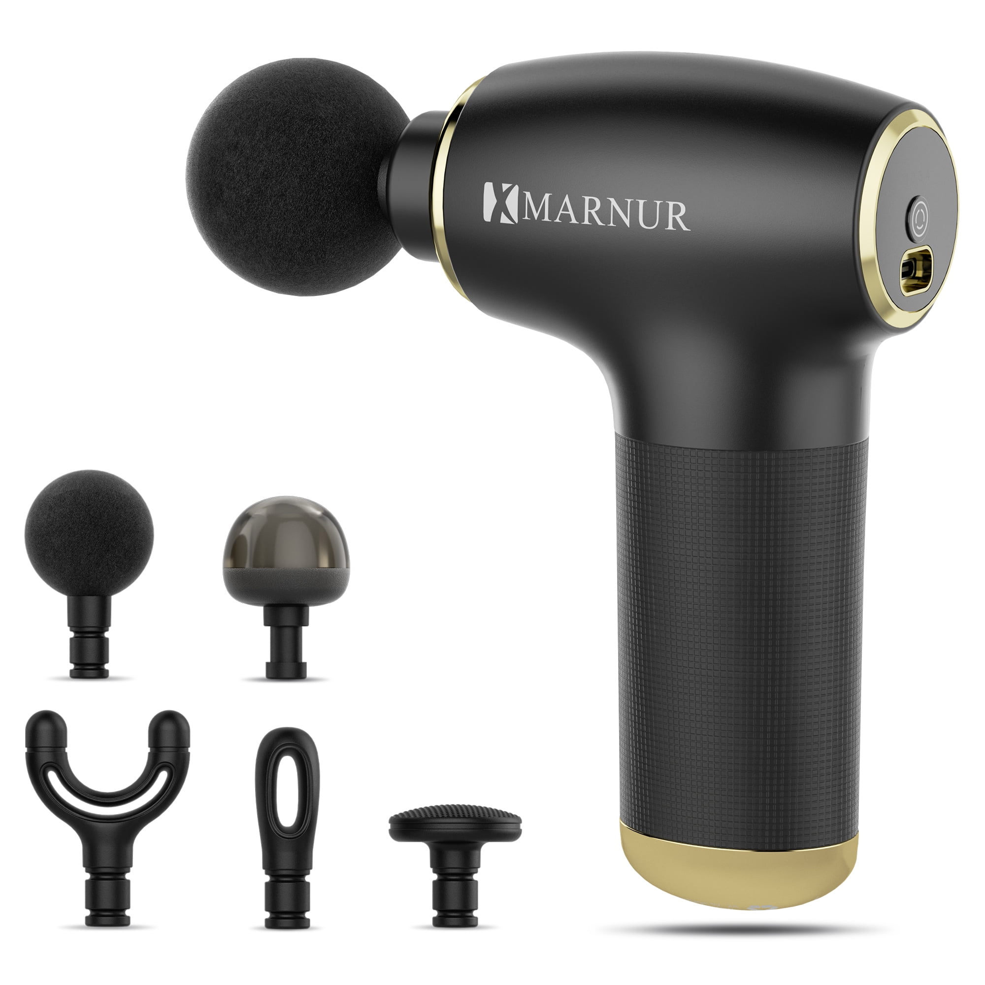 Marnur Mini Massage Gun With Brushless Motor Portable Handheld Deep Tissue Massager Light
