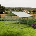 MAROUTE 10x10x6ft Large Outdoor Dog Kennel with Waterproof UV-Resistant ...