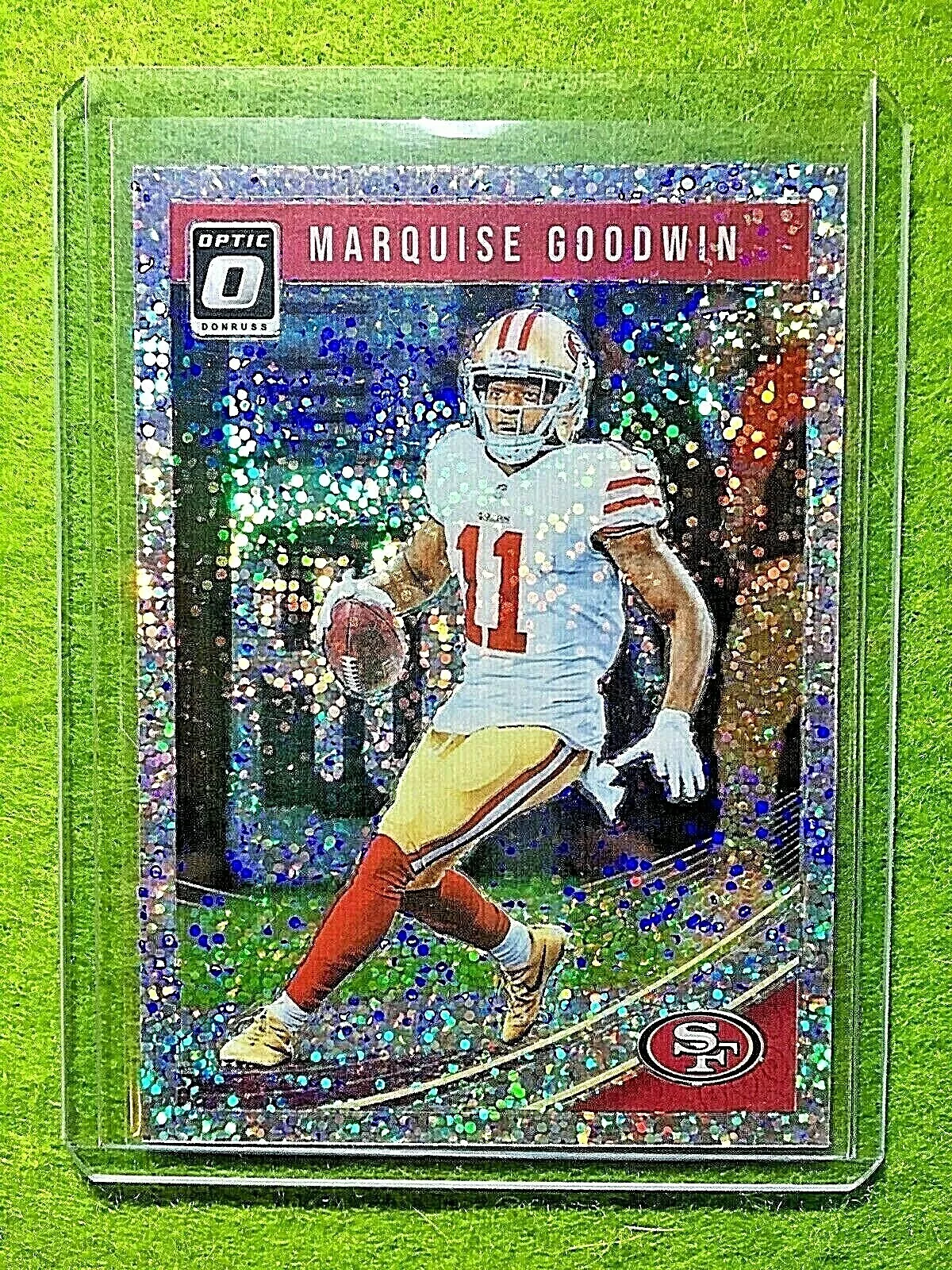MARQUISE GOODWIN PRIZM WHITE SPARKLE /20 SSP CARD JERSEY #11 49ers SP ...