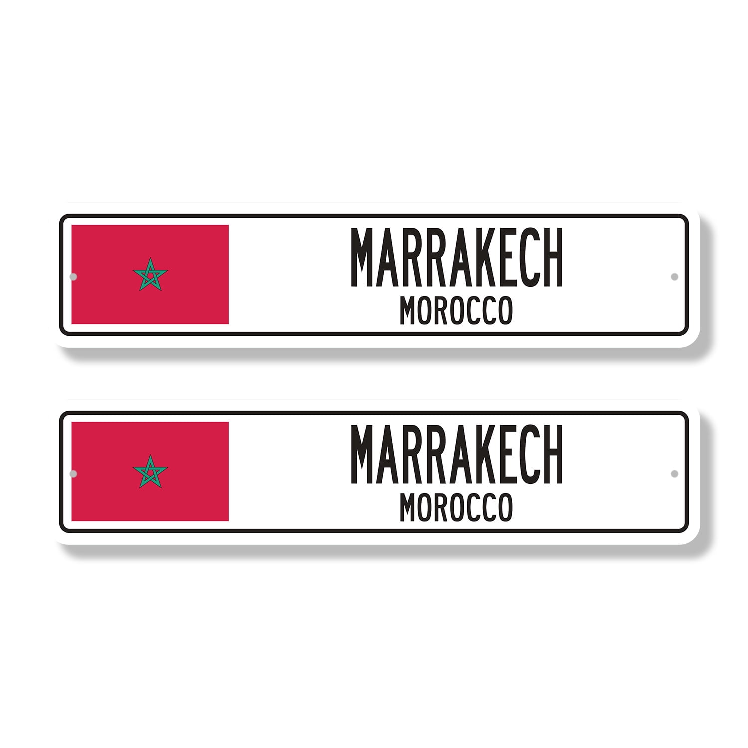 MARRAKECH MOROCCO Classic Street Sign (2 Pack) Moroccan flag city ...