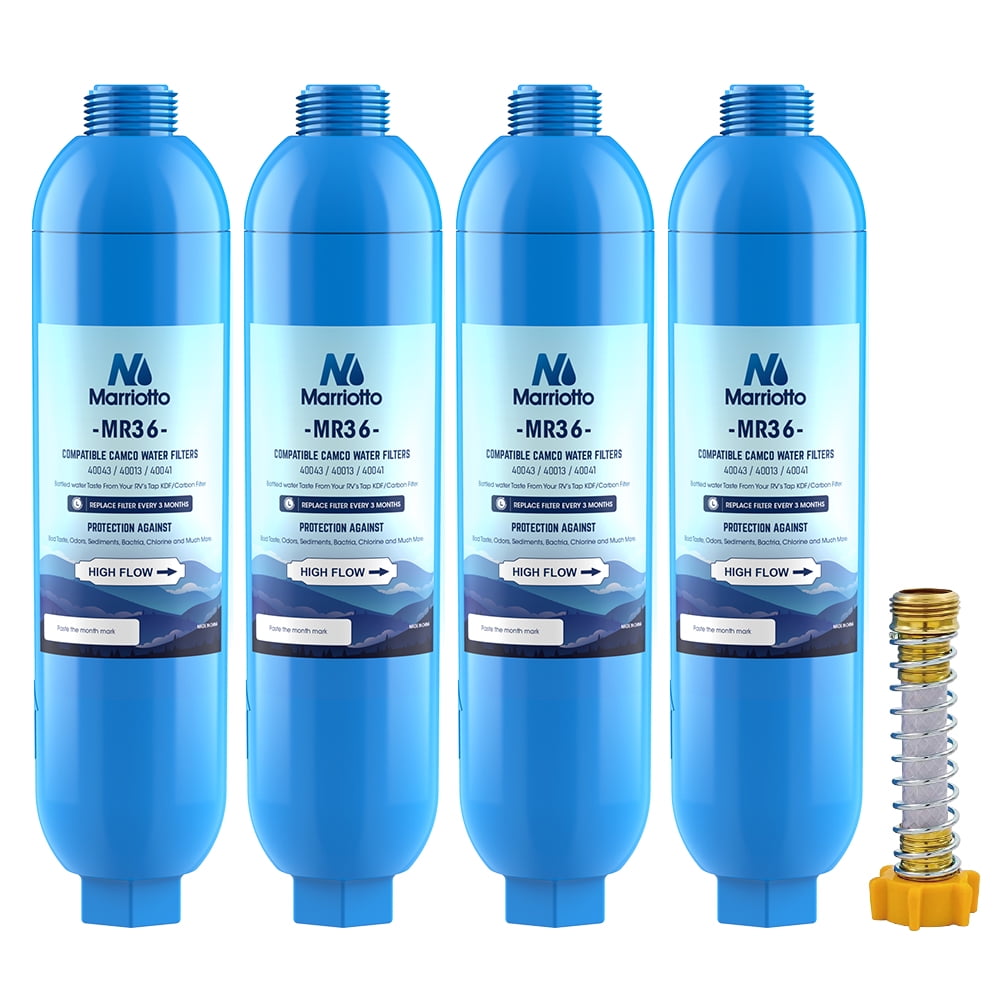 MARRIOTTO RV Inline Water Filter for Campers, Fresh System, Travel ...