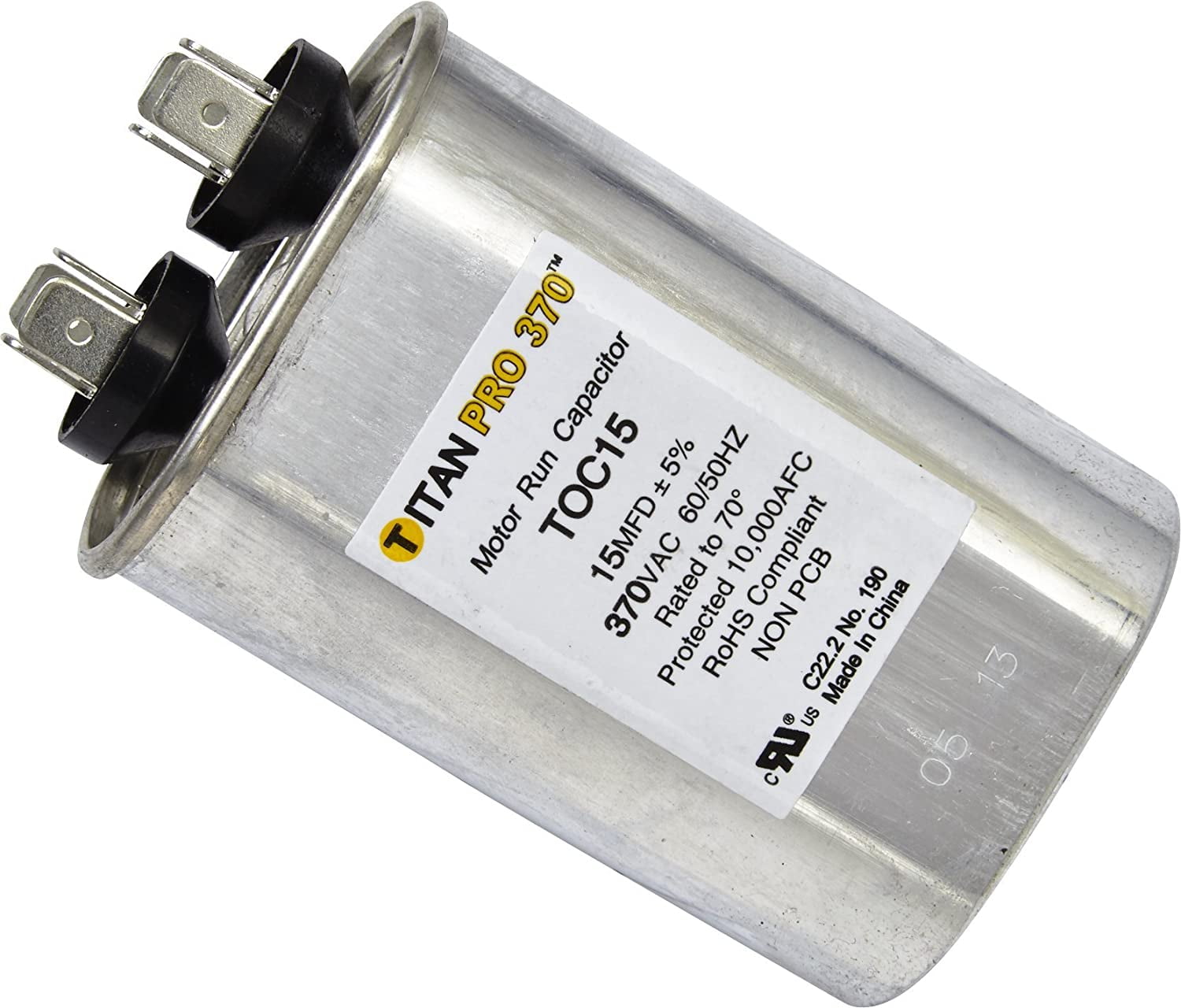 MARS 12010 Electric Motor Run Capacitor (15 MFD - 370 V) - Walmart.com