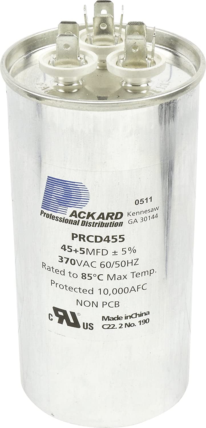 MARS 12269 Dual Section Motor Run 45/5 MDF x 370V Round Capacitor ...