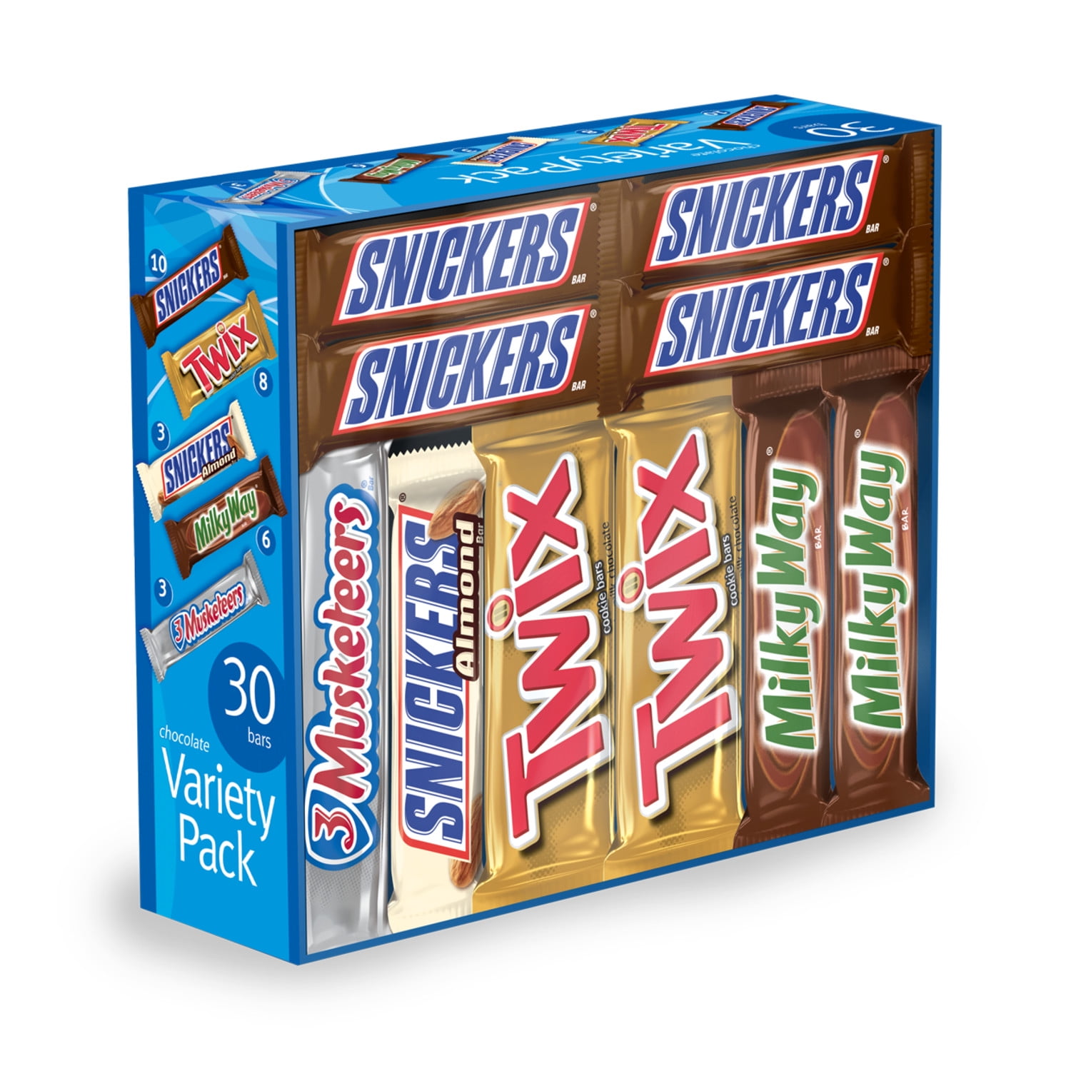 MARS Full Size Assorted Candy Bars Bulk Pack (TWIX, MILKY WAY, SNICKERS ...
