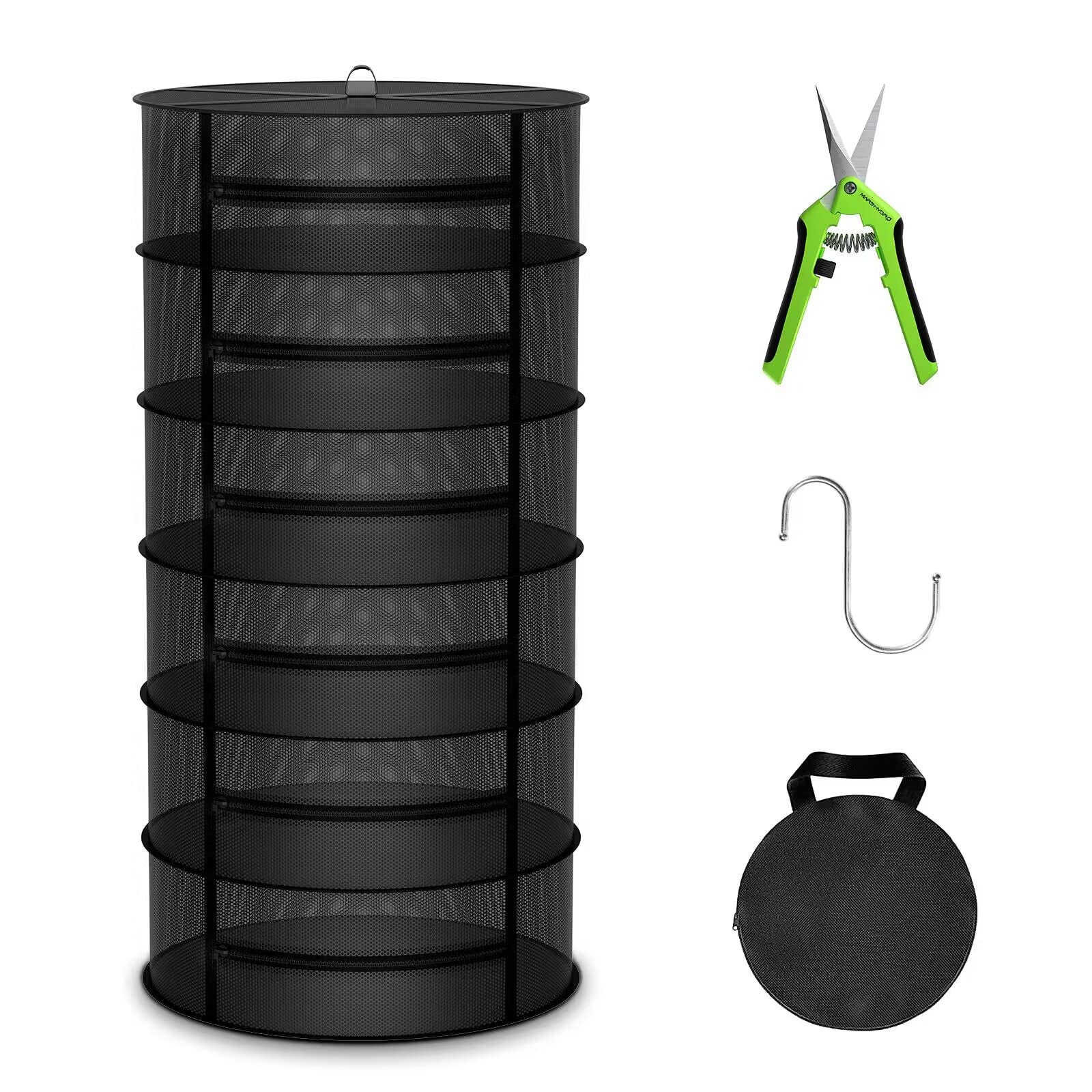 MARS HYDRO HerbTRDN Drying Rack, 2 ft 6 Layers Hanging Mesh Plant Racks ...