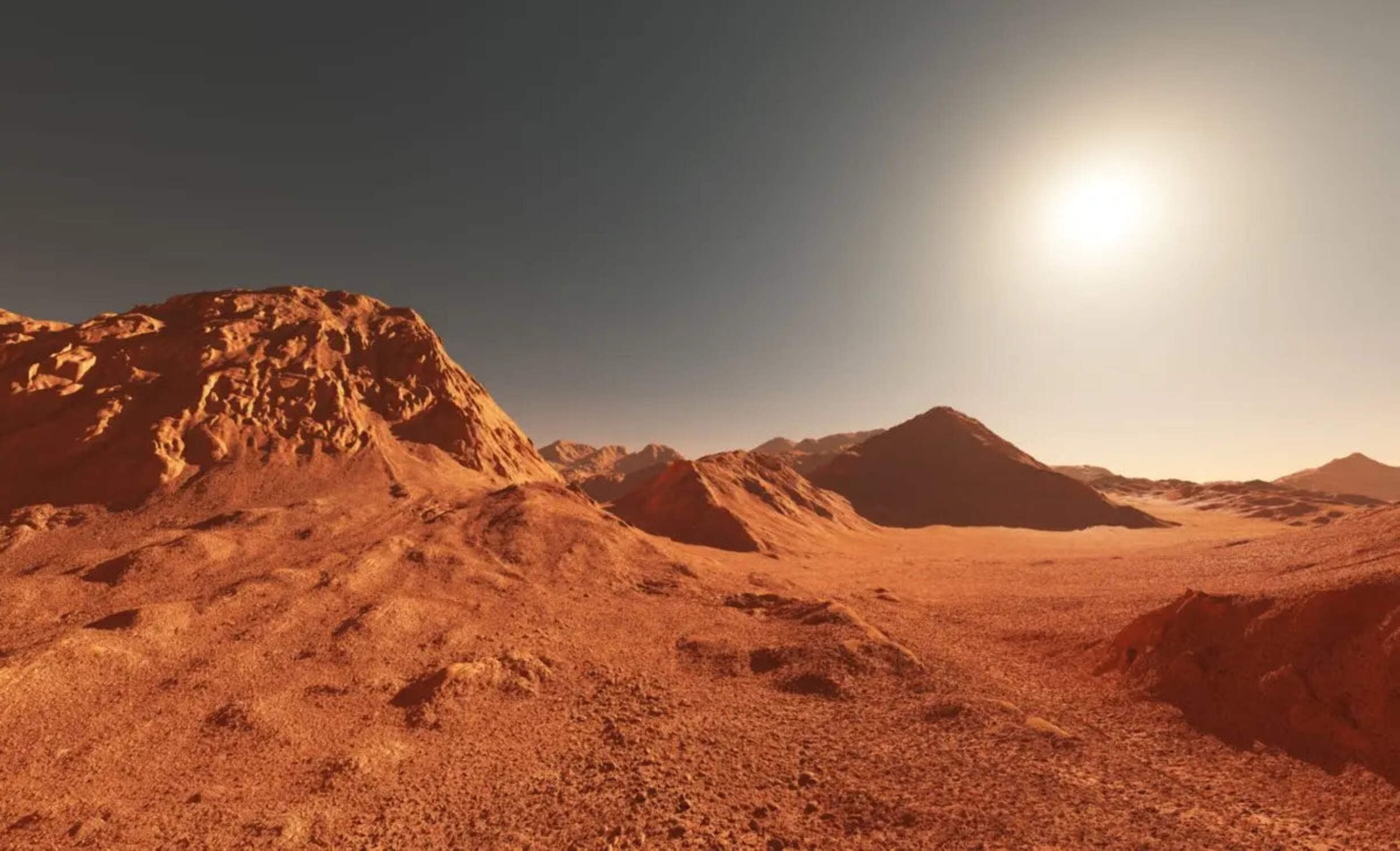 MARS SURFACE SUN SHINING GLOSSY POSTER PICTURE PHOTO PRINT BANNER ...