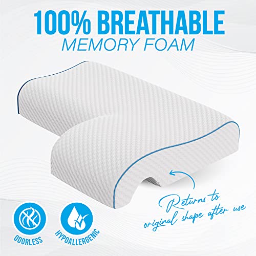 MARS WELLNESS Memory Foam Cuddle Pillow - Ergonomic Anti Pressure ...
