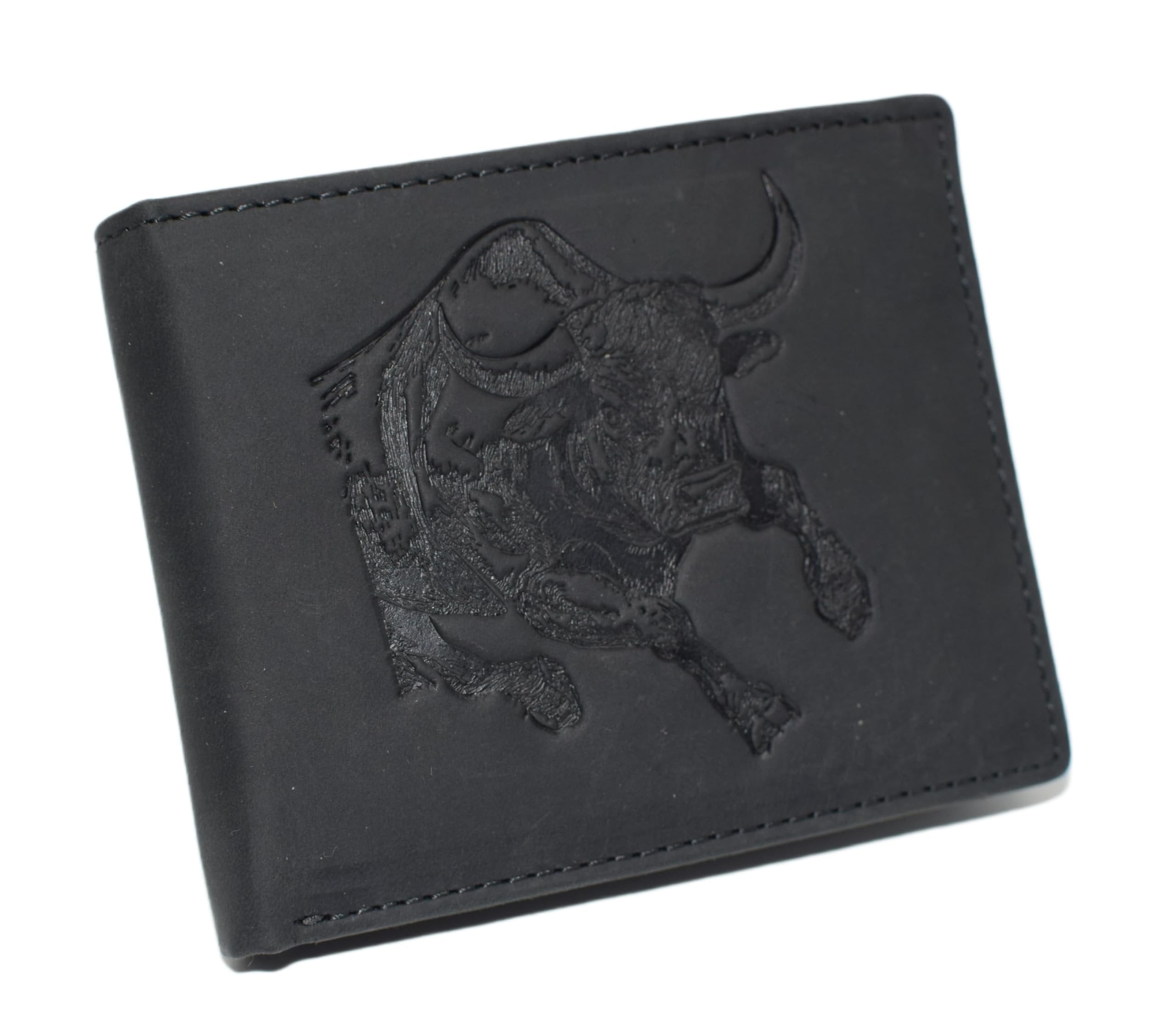 MARSHAL Bifold Western Cowboy Style Men's Vintage Leather Rodeo RFID ...