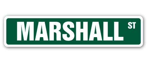 MARSHALL Street Sign Childrens Name Room Sign | Indoor/Outdoor | 30 ...