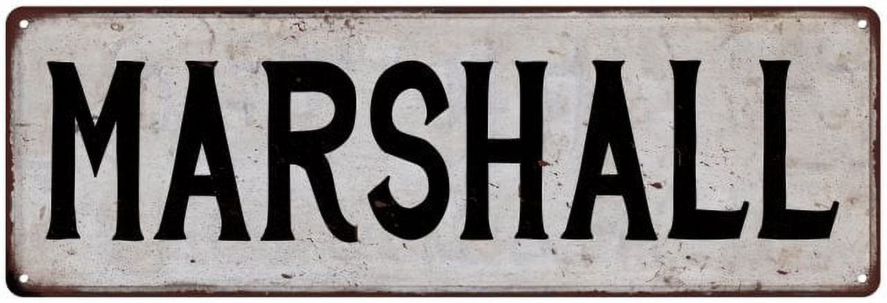 MARSHALL Vintage Look Rustic Chic Metal Sign 8x24 108240036843 ...
