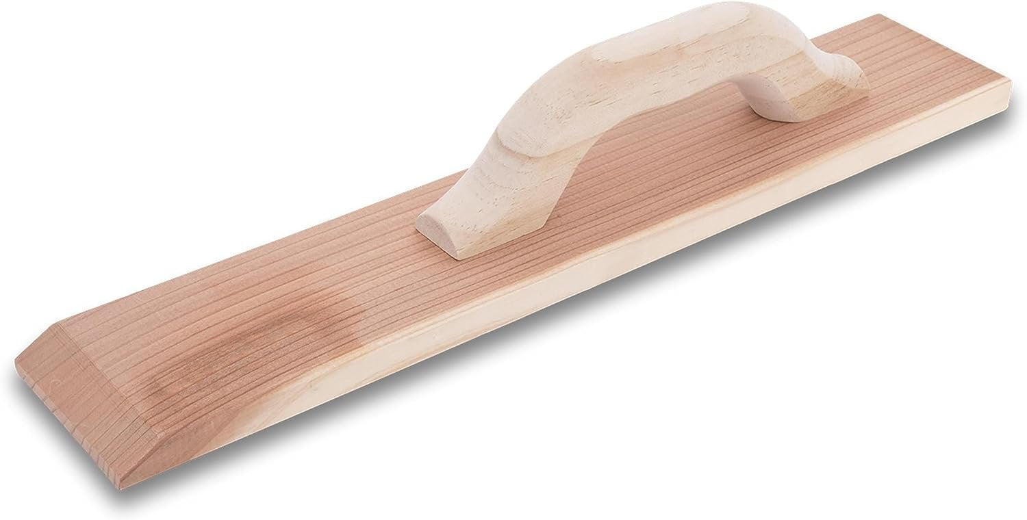 MARSHALLTOWN Redwood Float Wooden Concrete Hand Float - Beveled - 18 ...