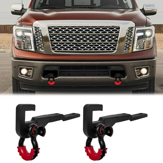 MARSITTER Front Tow Hook Mount Bracket and D-Rings Compatible with 2017 ...