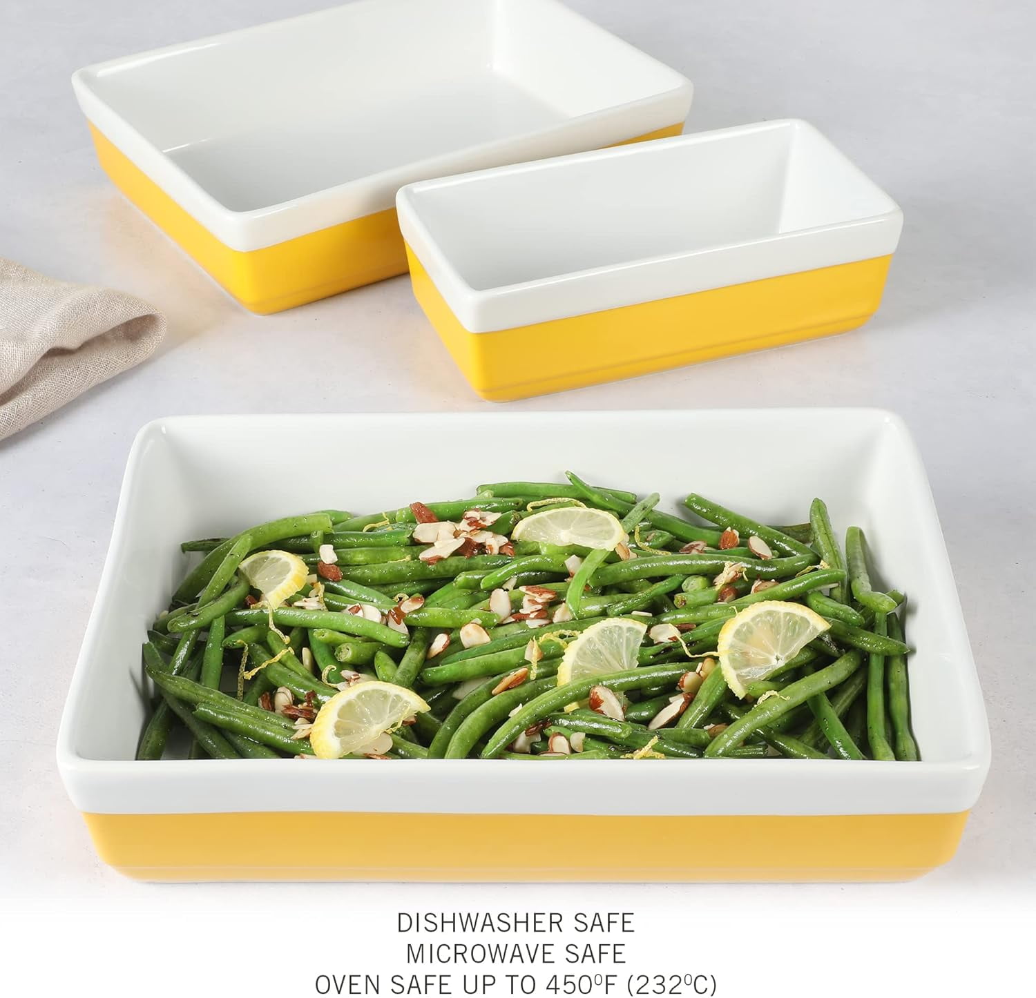 MARTHA STEWART 3 Piece Oven to Table Stoneware Bakeware, Baking Dish ...