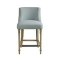 MARTHA STEWART Delaney Delaney Counter Stool with Blue Finish MT104 ...