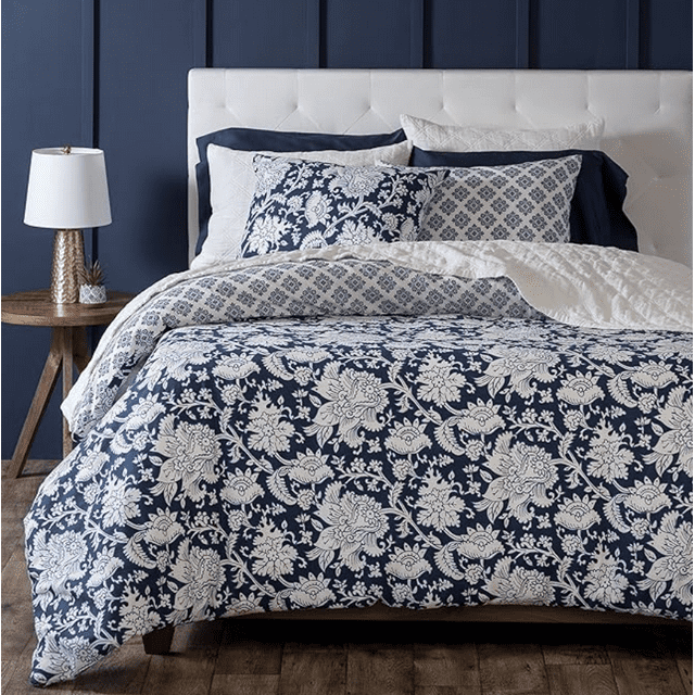 MARTHA STEWART Kyra Duvet Cover Queen Size, 100% Cotton 3 Piece Set - 1 ...
