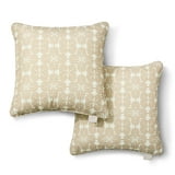 MARTHA STEWART Tulum Indoor Outdoor Decorative Pillow 2-Pack Set, UV ...