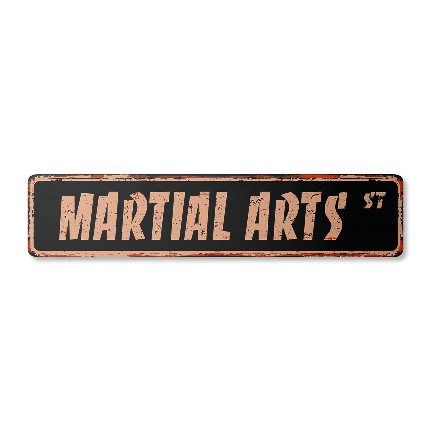 MARTIAL ARTS Vintage Plastic Street Sign Karate Kung Fu Korean Senshido ...