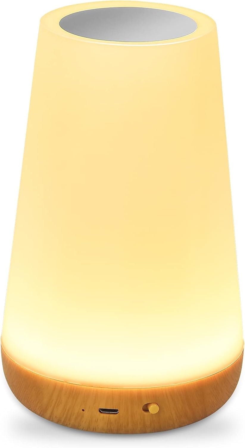 MARTINE MALL Bedside Table Lamp, Touch Night Light with 5 Level ...