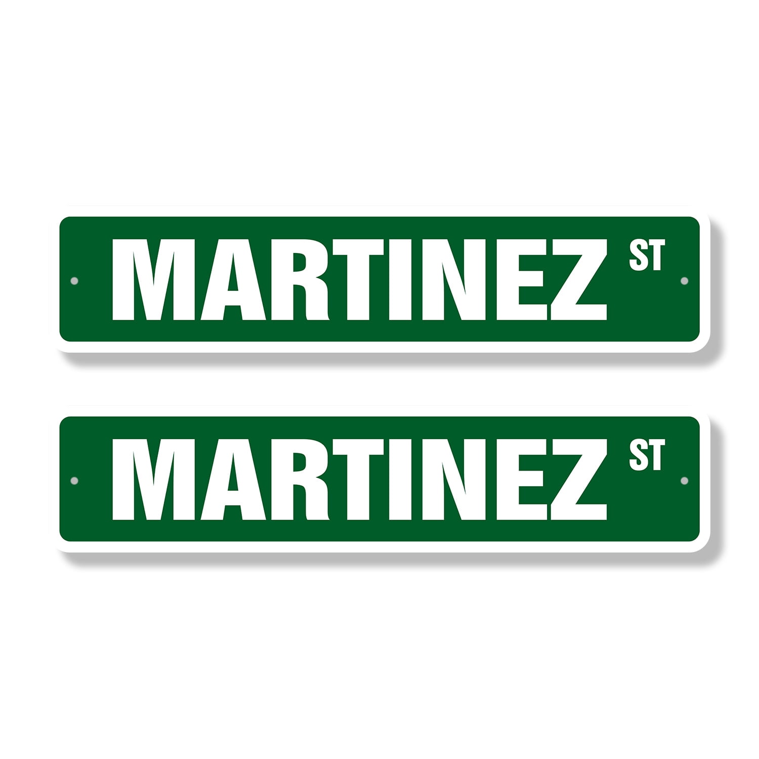 MARTINEZ Classic Street Sign (2 Pack) Childrens Name Room Sign Road ...