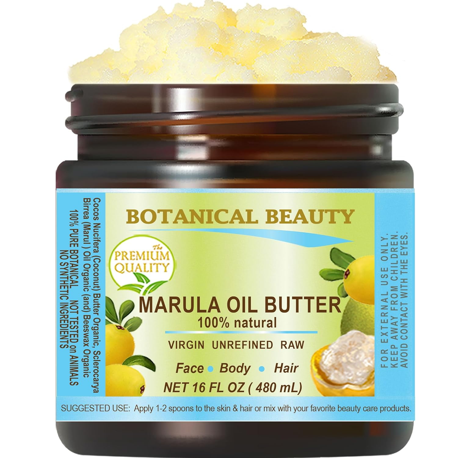 MARULA OIL BUTTER UNREFINED for Face, Body, Hair, , Nails, Dry Skin ...