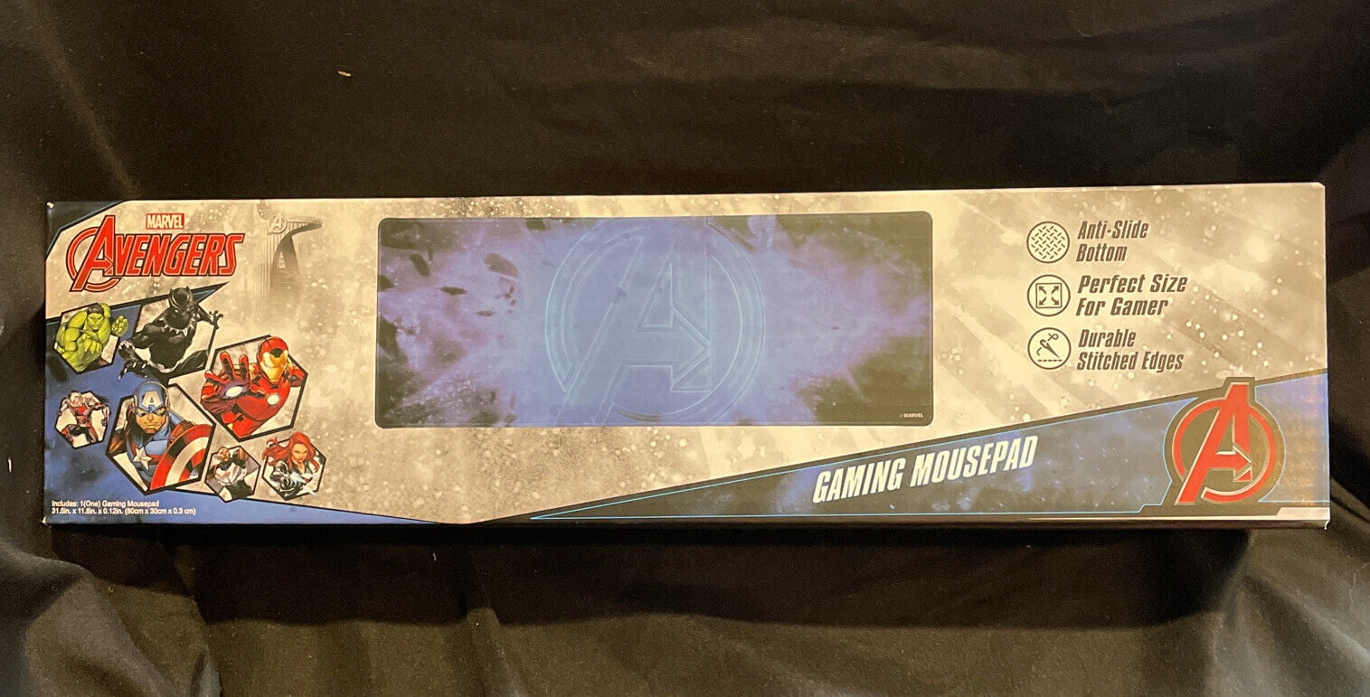 MARVEL AVENGERS Logo Ex-Large Gaming Mouse Pad Intel Trisan Eaton New ...