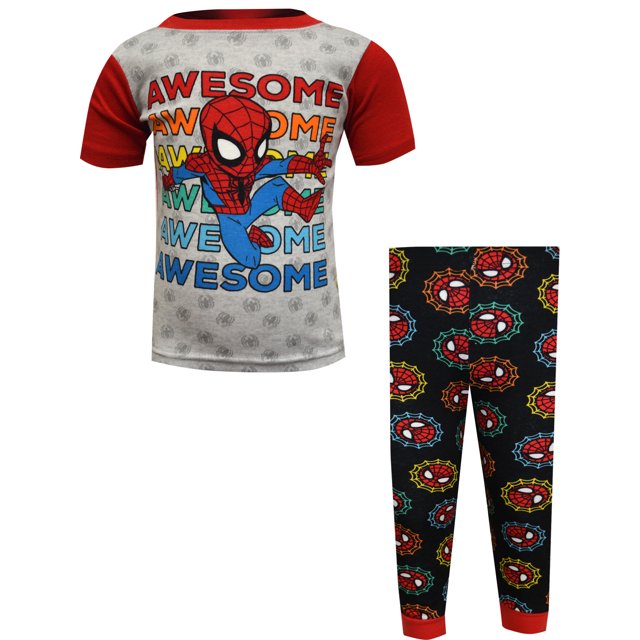 MARVEL Boys Marvel Comics Spiderman Awesome Spidey Toddler Pajamas (2T ...