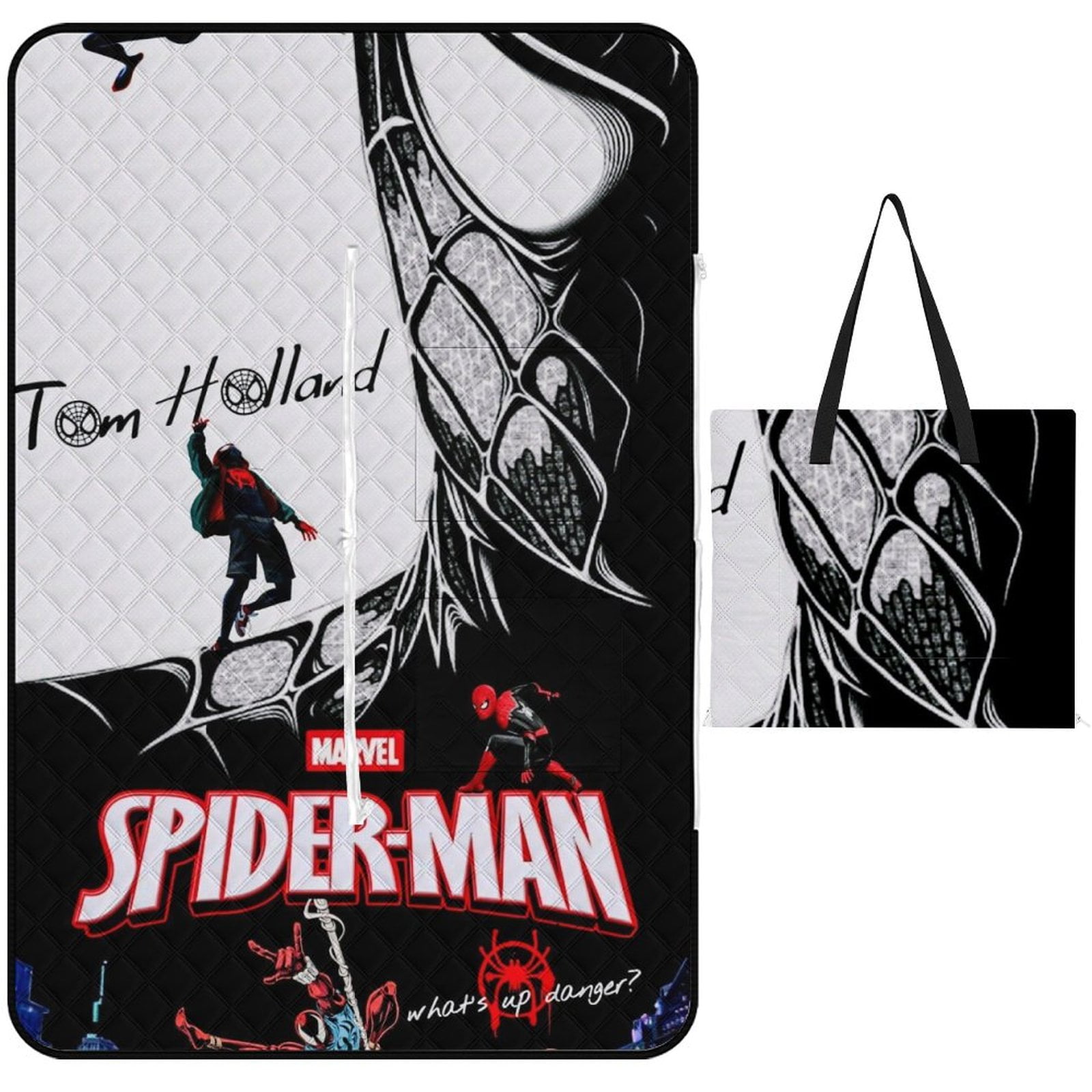 MARVEL-SPIDER-MAN Extra Large Picnic Outdoor Blanket,59 x 39 Waterproof ...