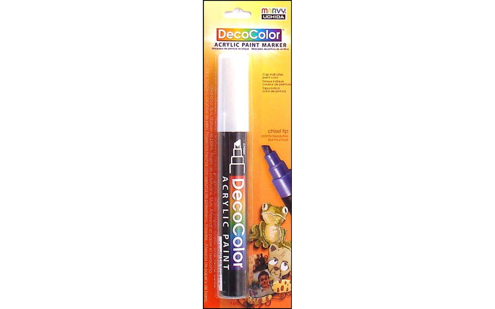 MARVY UCHIDA DECOCOLOR ACRYLIC PAINT MARKER WHITE - Walmart.com