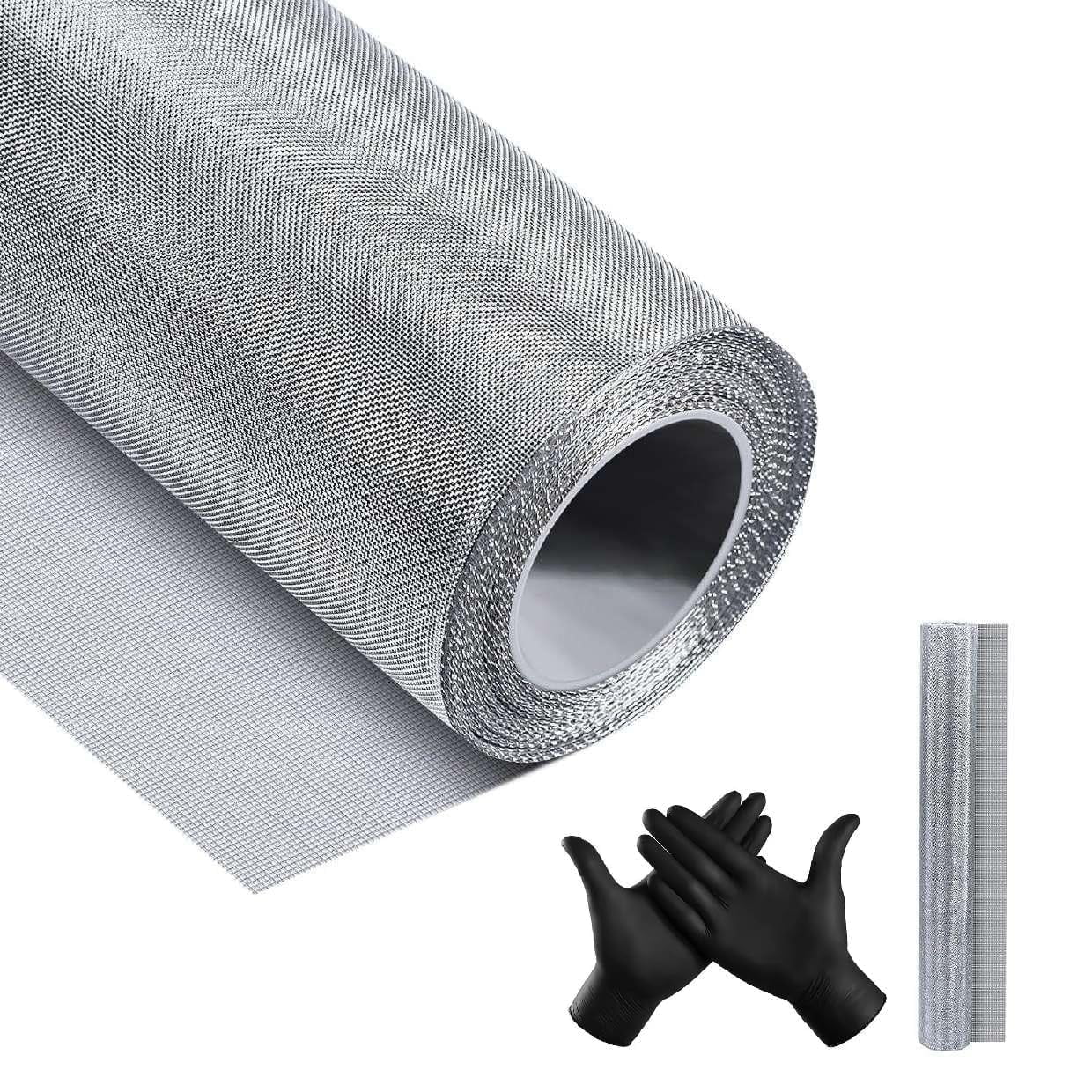 MARVYC 60 cm x 1500 cm Stainless Steel 304 Grade Woven Wire Mesh, 20 ...
