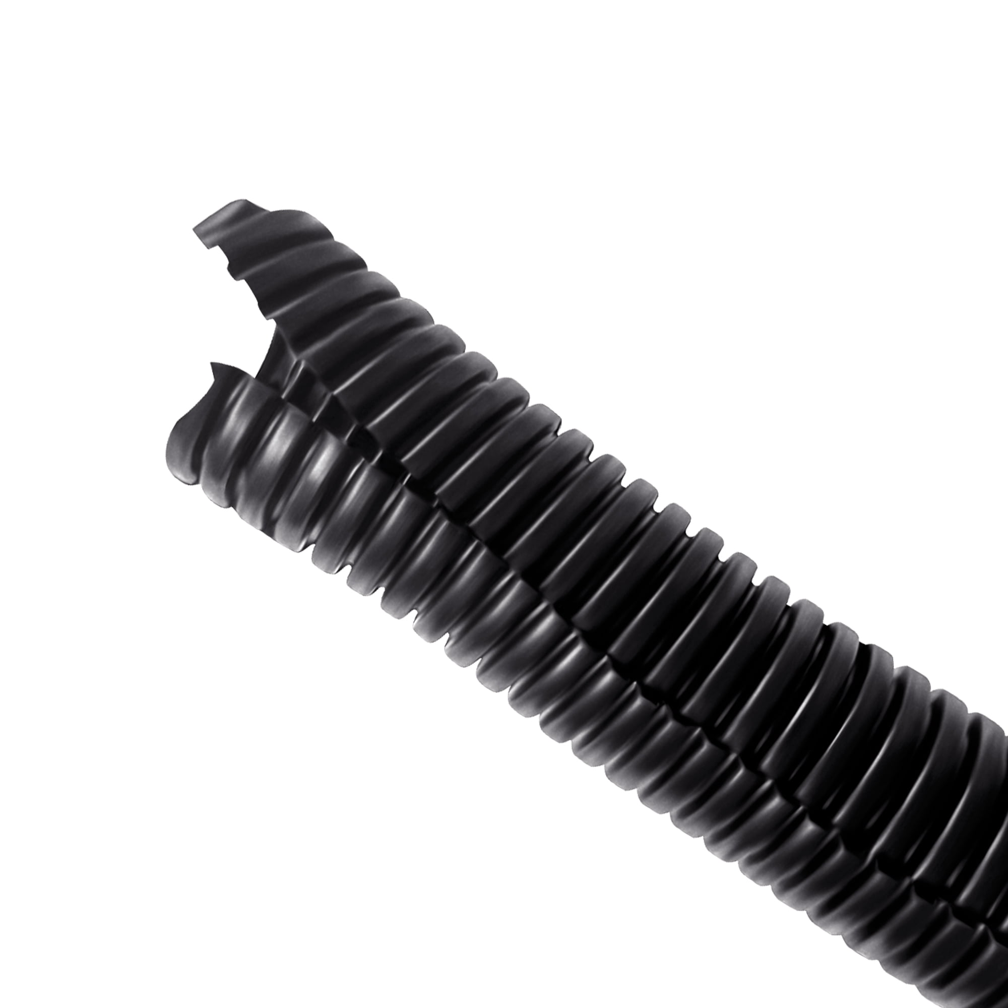 MAS 20Ft 7/8'' Wire Loom Tubing Black Polyethylene Corrugated Conduit ...