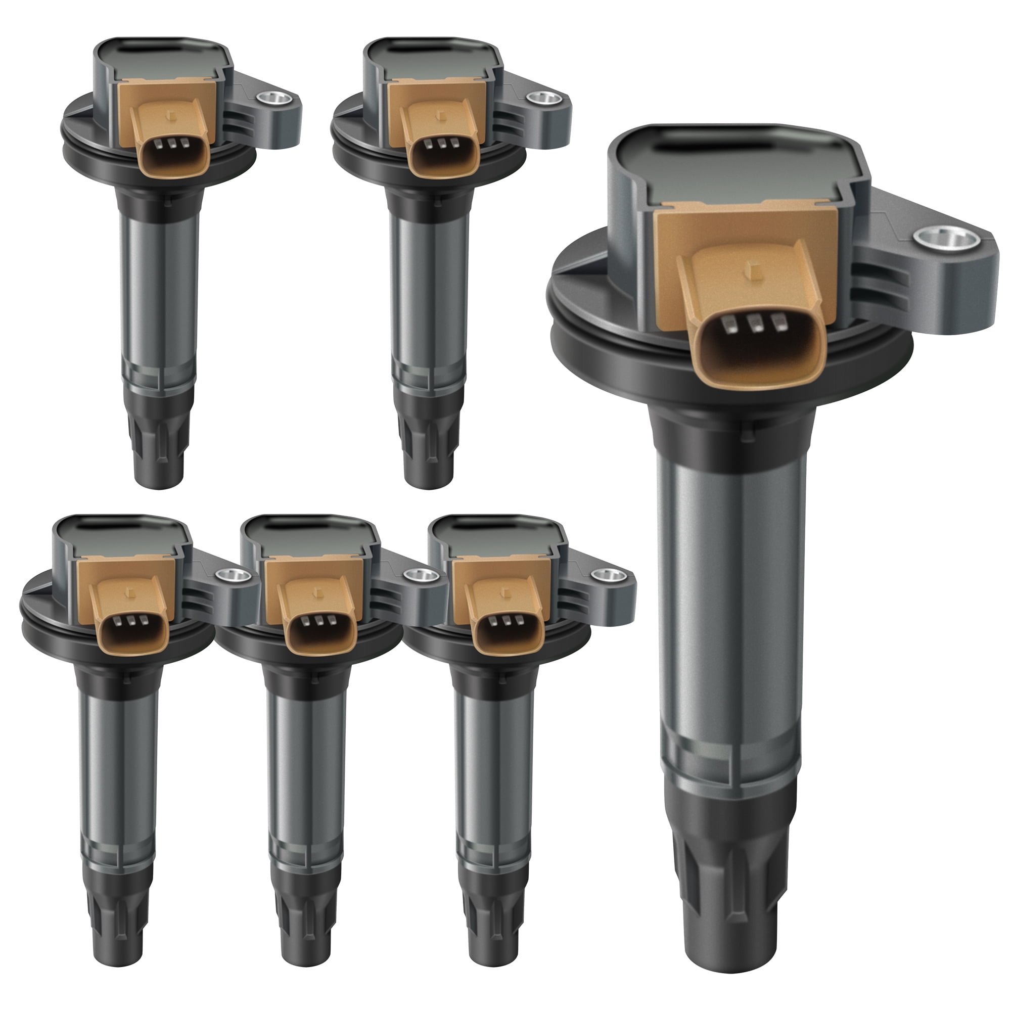 MAS 6 Pcs of Ignition Coils Compatible with Ford F150 Transit-150 250 350 Lobo Taurus Explorer ...