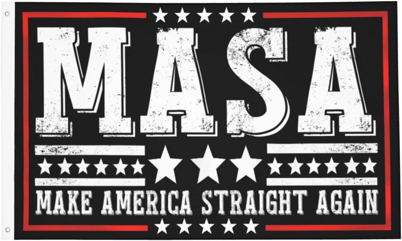 MASA Make America Straight Again Flag 3x5 Double Sided Outdoor Flag ...