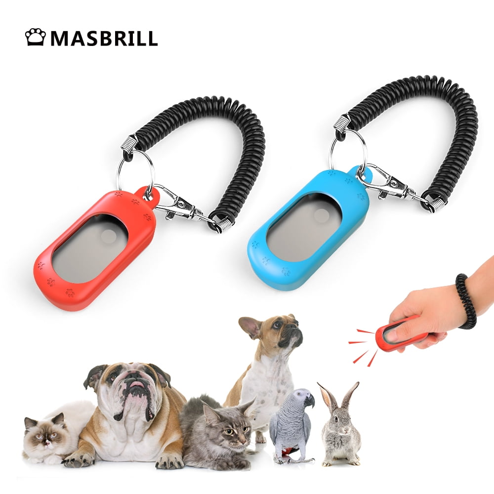 MASBRILL Dog Training Clicker with Wrist Strap, Lightweight, Easy to ...