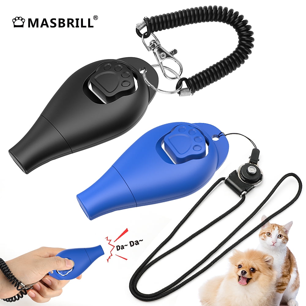 MASBRILL Pet Trainer: 2-in-1 Dog Training Clickers and Whistle with ...