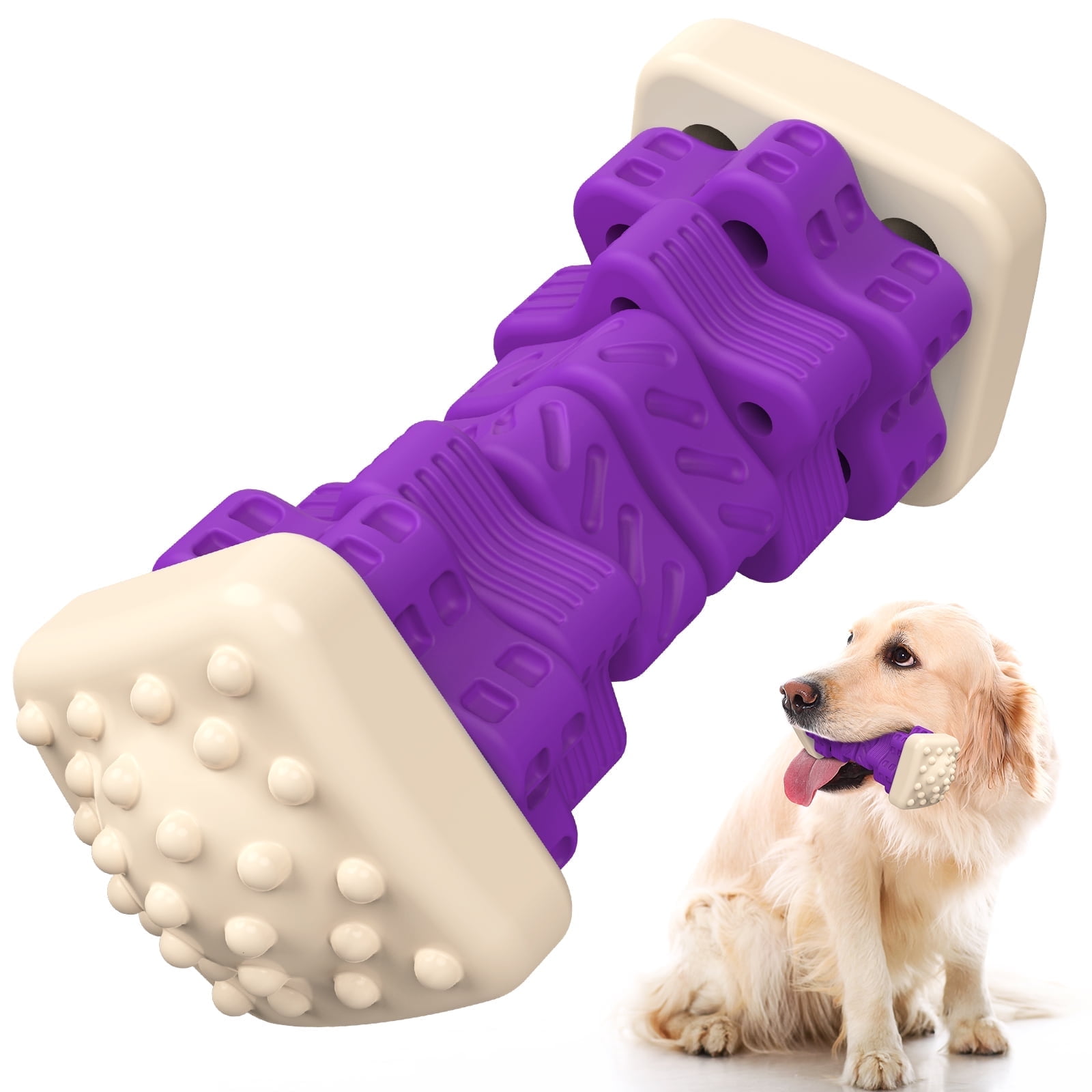 MASBRILL Interactive Dog Chew Toy, Large Breed Aggressive Chewers ...