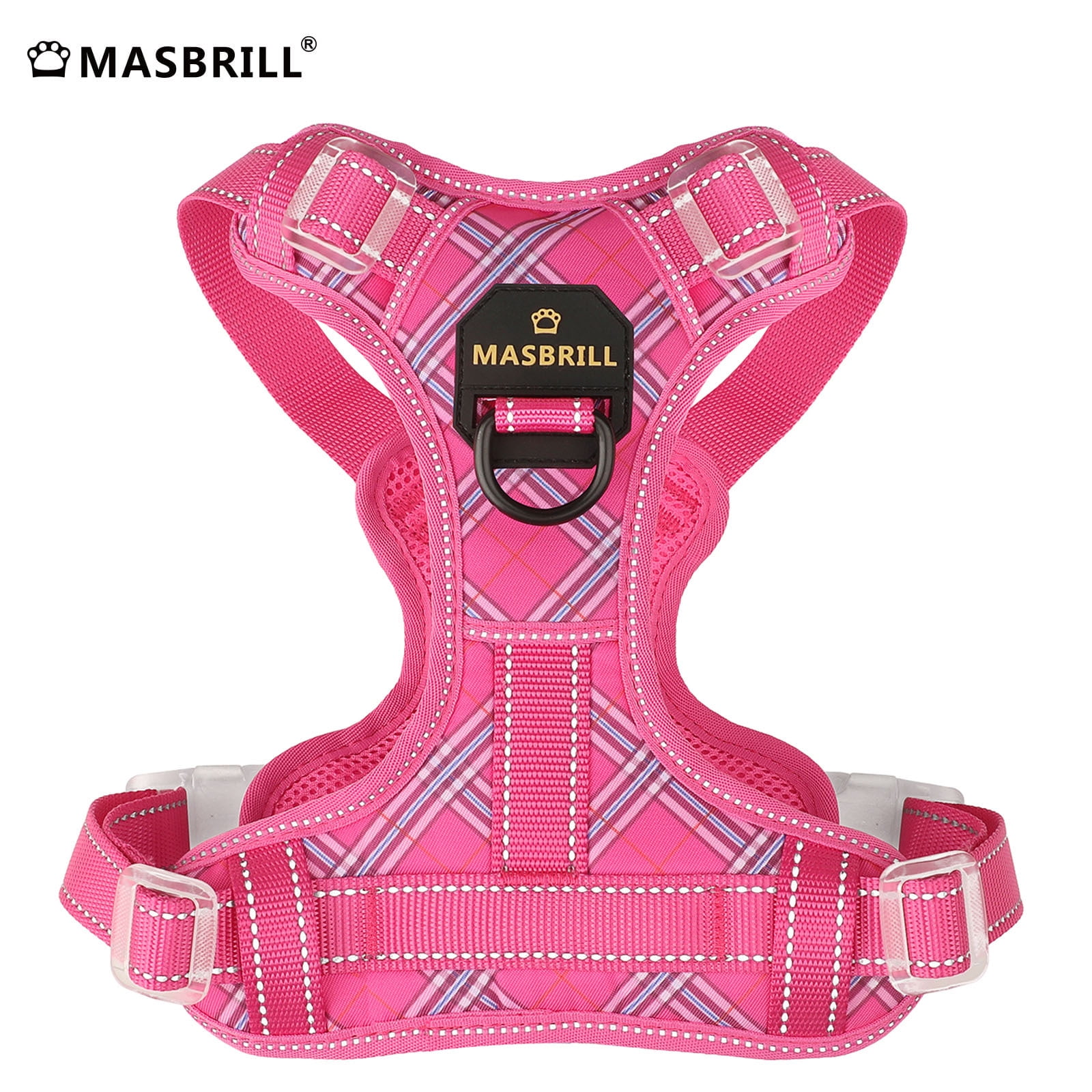 MASBRILL No Pull Dog Harness Reflective Dog Vest Harness with Handle ...