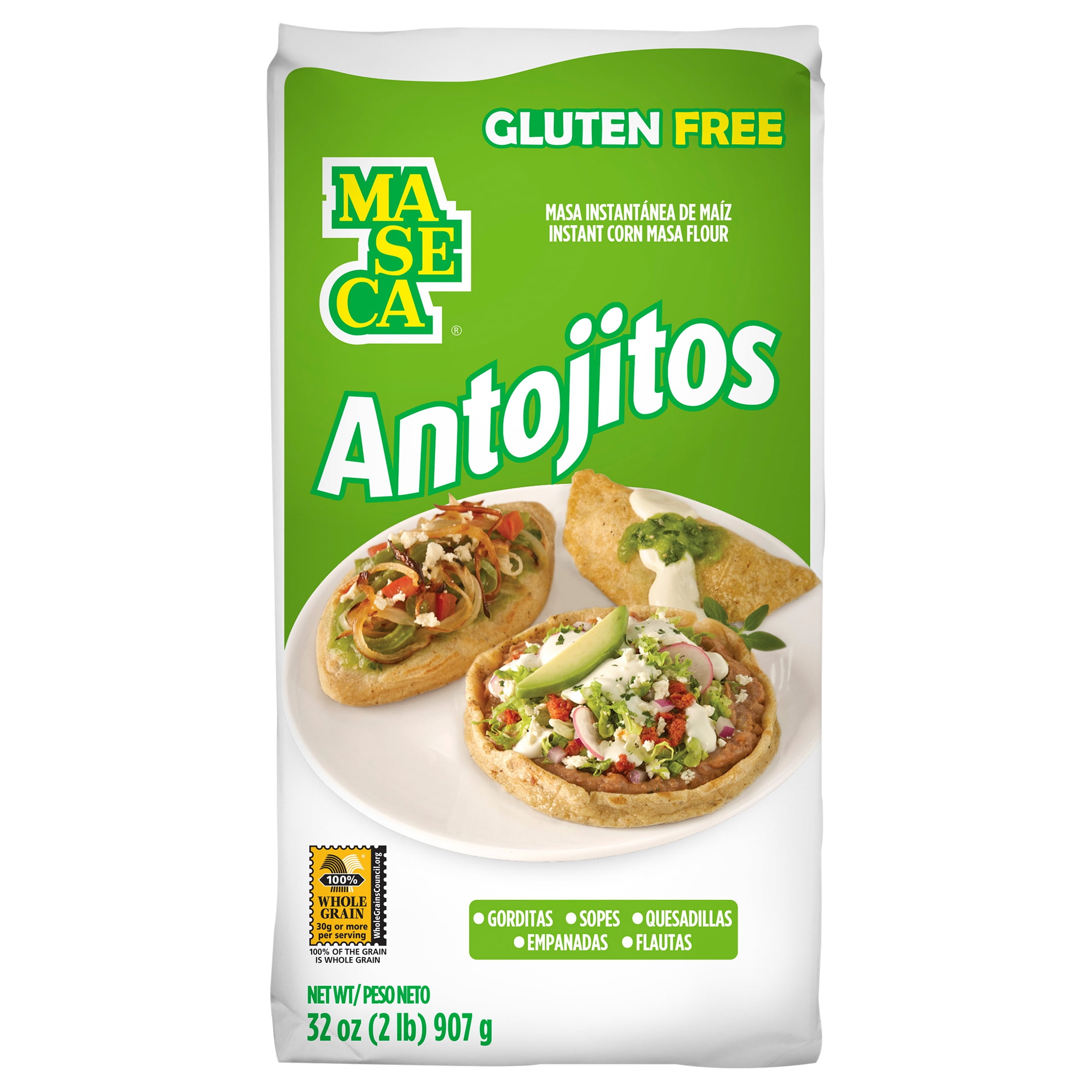 MASECA Antojitos Instant Corn Masa Flour 2 Lb Bag - Walmart.com