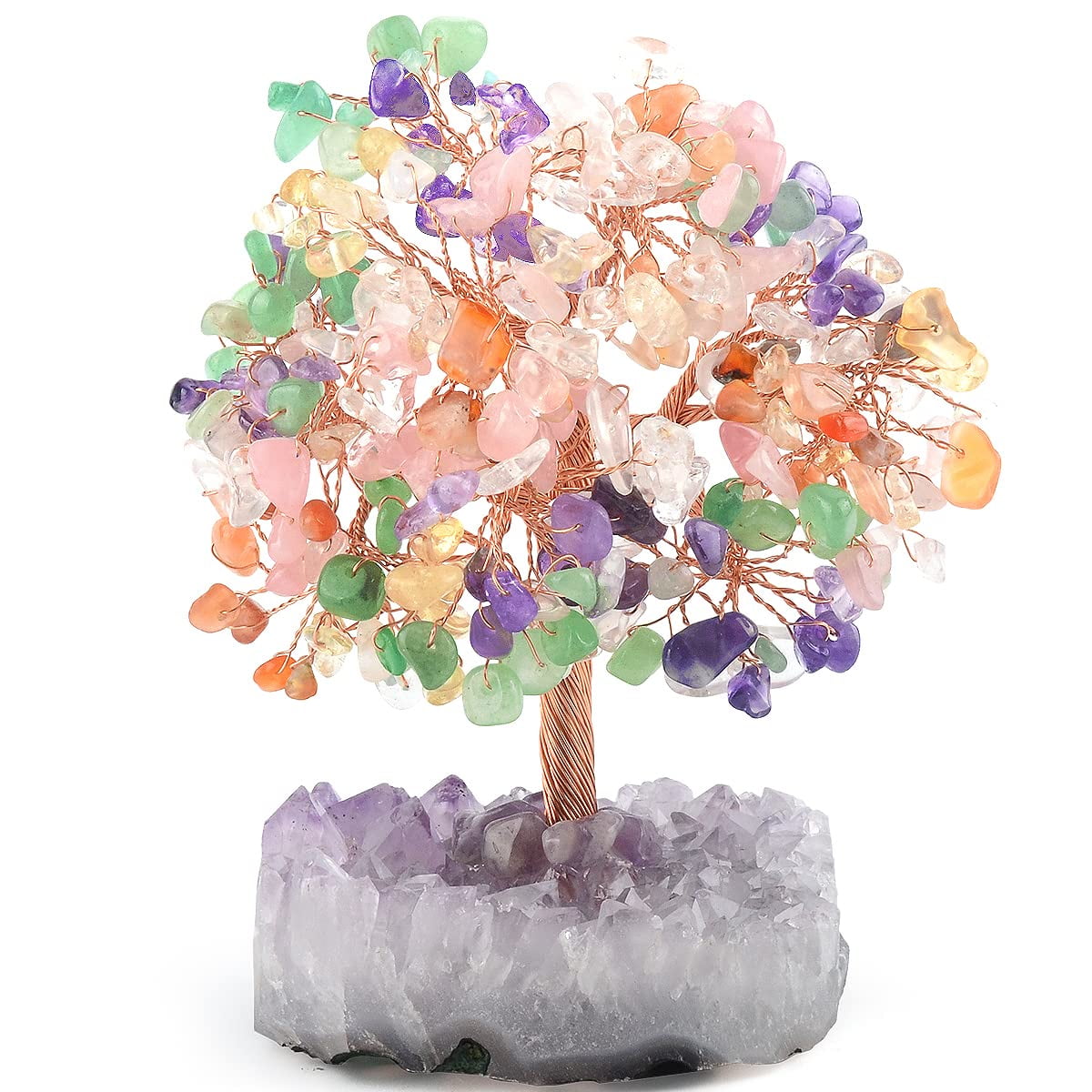 MASGEMES Chakra Tree Gemstone Crystal Treeof Life,Natural Multi Stone ...