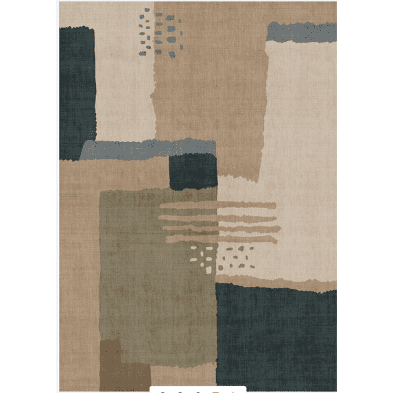 MASIIS 5X7 Modern Area Rugs for Living Room Light Brown Soft Low Pile ...