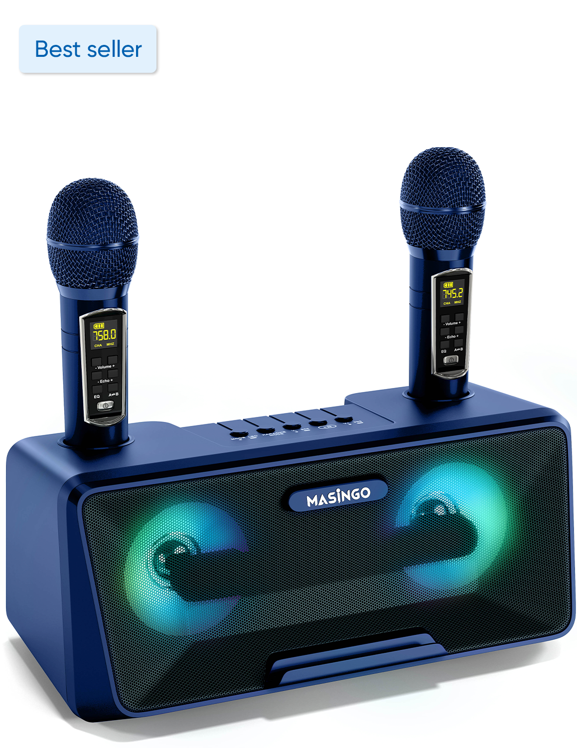 Free Shipping! MASINGO Karaoke Machine for Adults and Kids with 2 ...